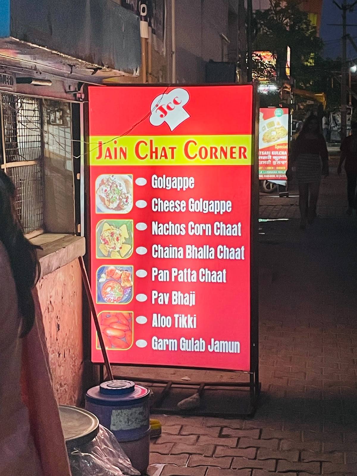 Menu at Jain Chat Corner, Ambala, Ambala