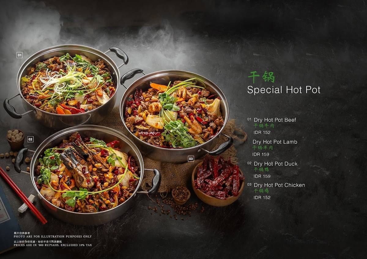 Menu at Little Sheep Hot Pot restaurant, West Jakarta, Apartment Complex