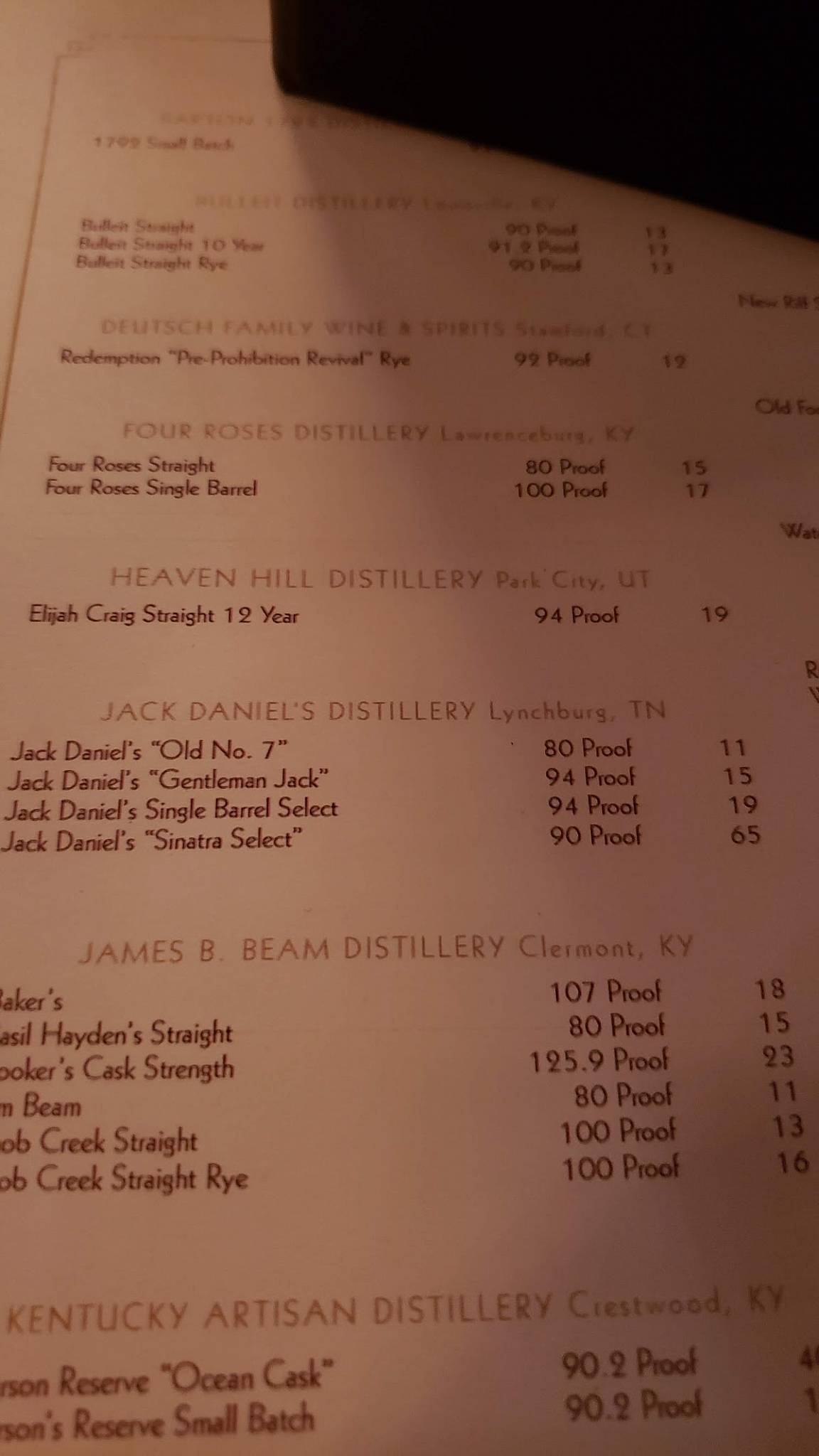 Menu at Jeff Ruby's Steakhouse, Columbus, Columbus