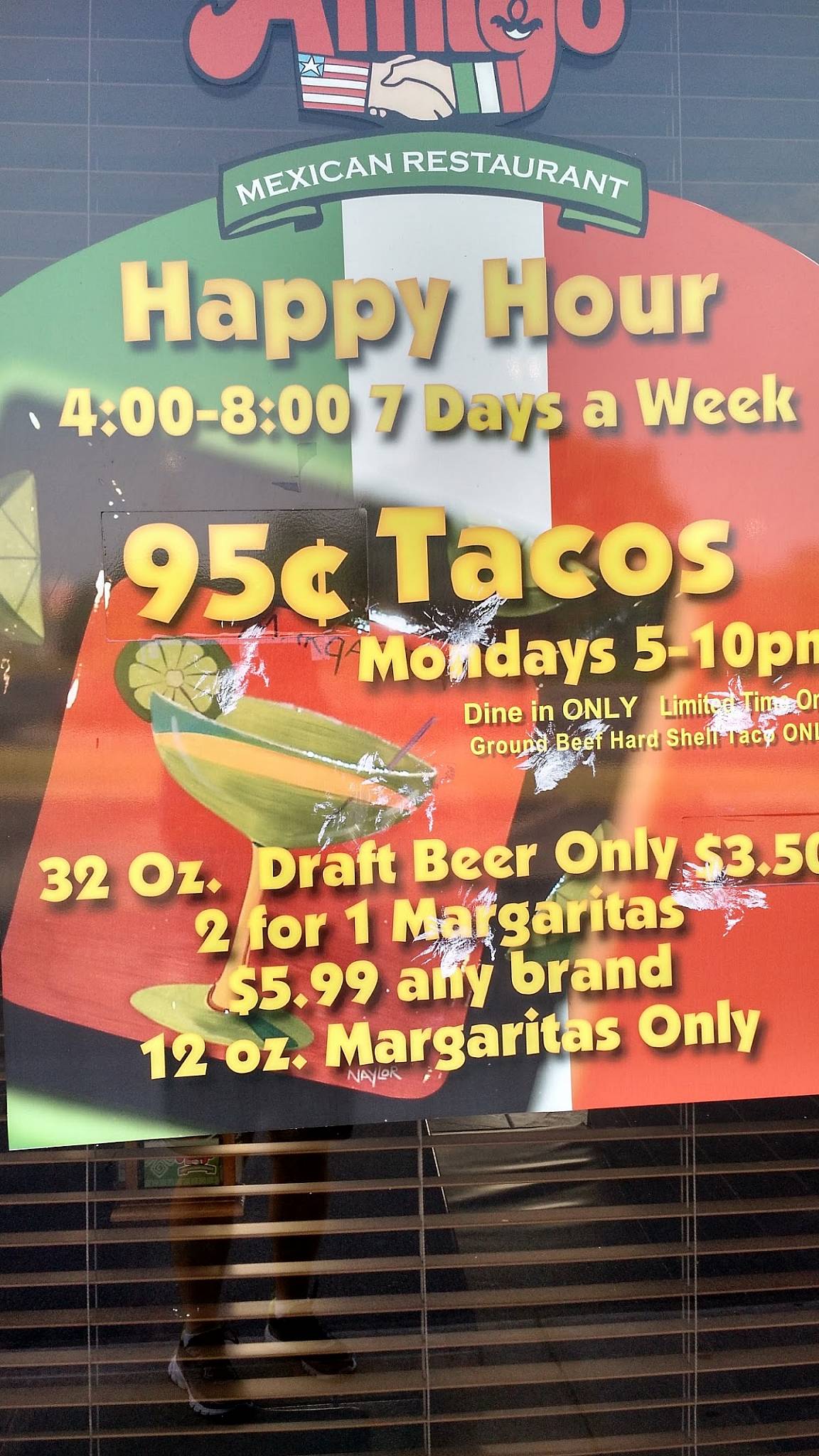 Menu at Amigo Mexican Restaurant, Johnson City, W Market St