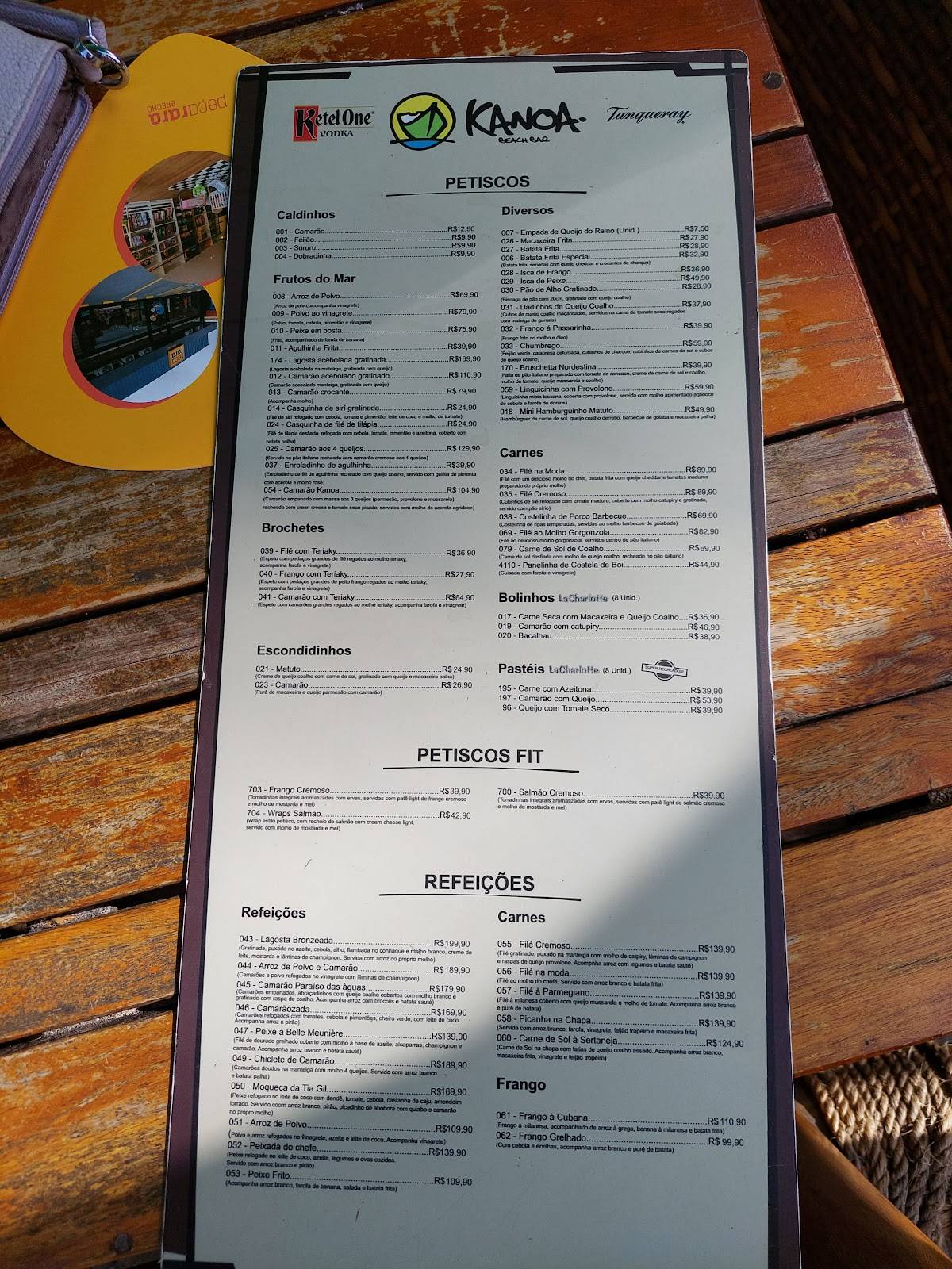 Menu em Kanoa Beach Bar, Maceió