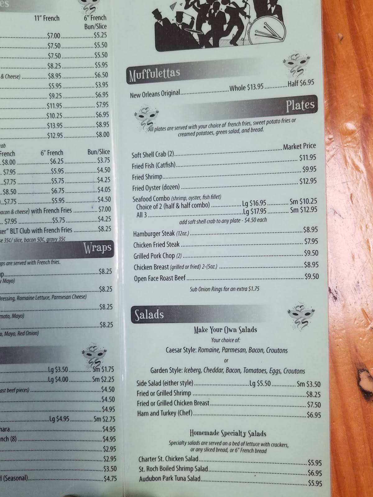 Menu at Kellie's Poor Boy restaurant, Picayune, MS-43 Ste D