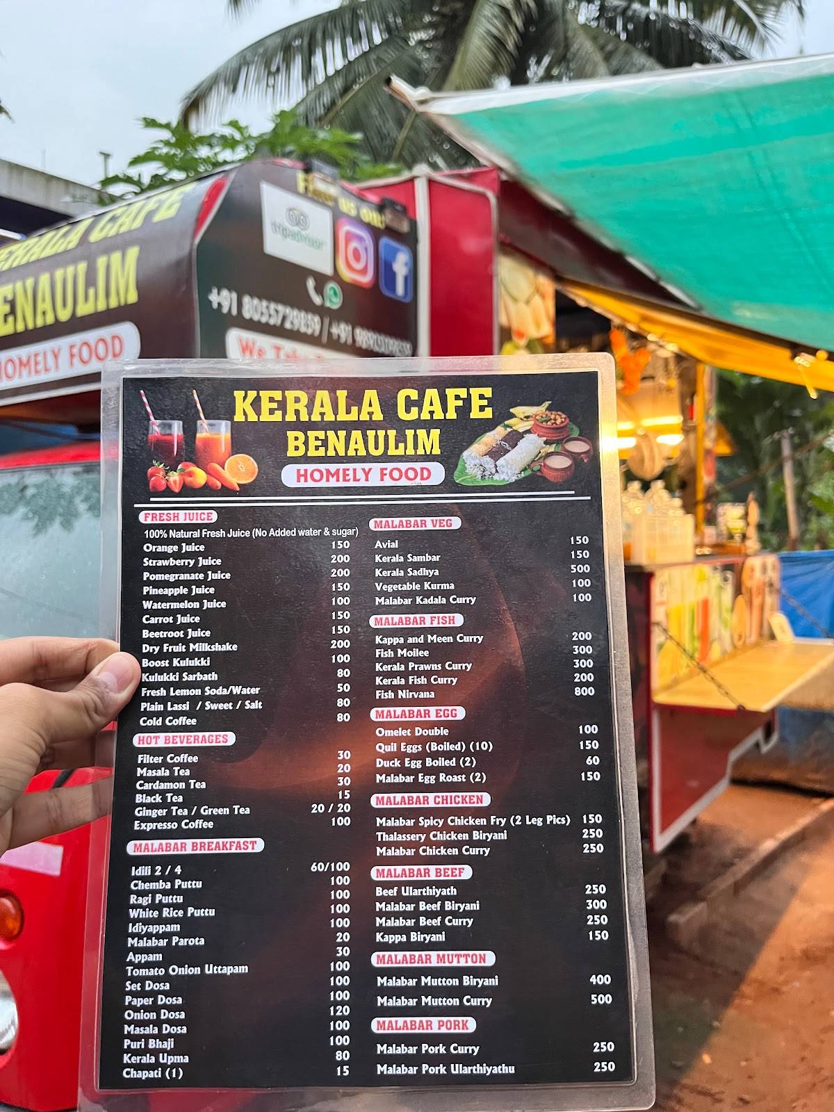 Menu at Kerala Cafe Resto Bar, Margao, Shop No AF1