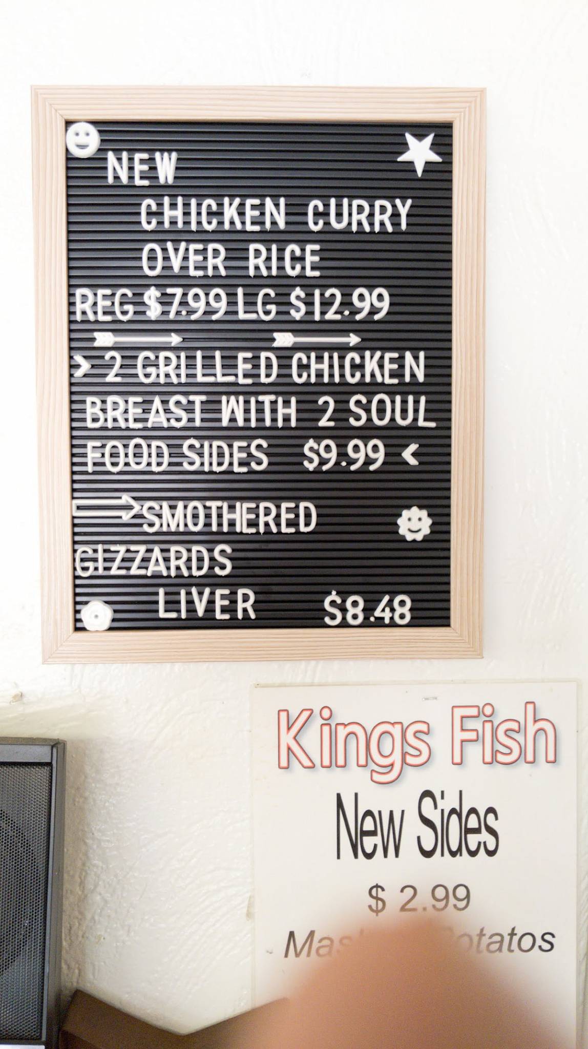 Menu at King's Fish & More restaurant, Saginaw