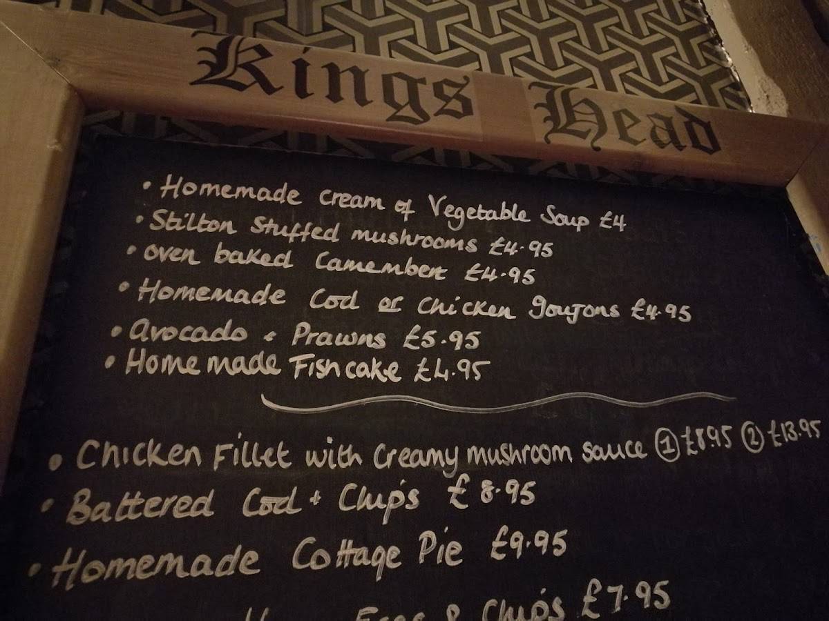 Menu at Kings Head pub & bar, Blofield, 39 Yarmouth Rd