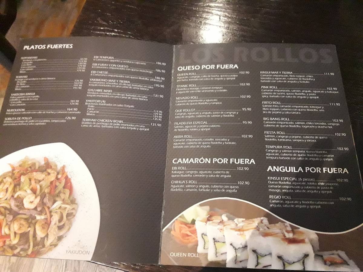 Carta del restaurante Kinsui, Ciudad Juarez, Av. Paseo Triunfo del la ...