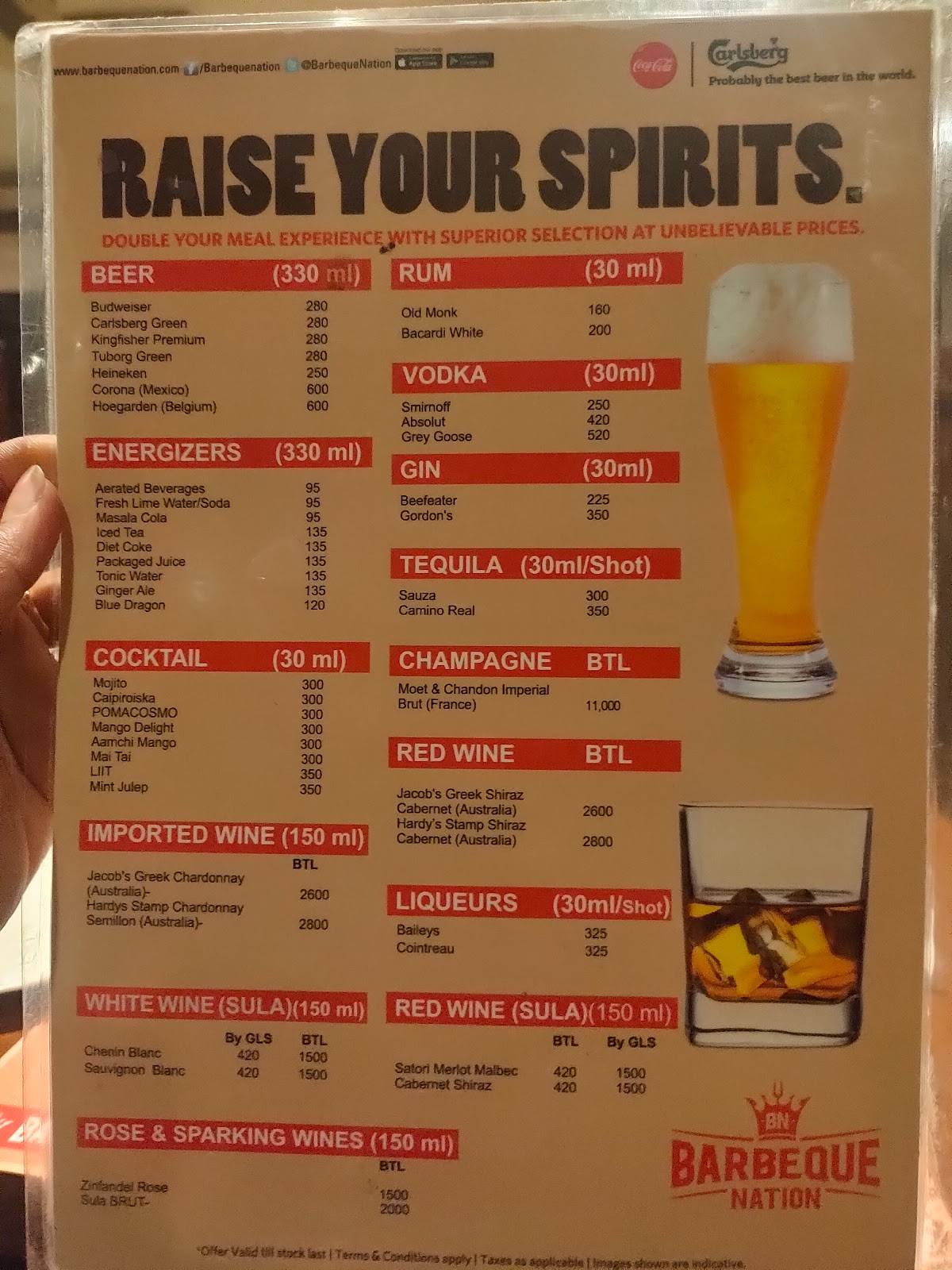 Menu at Barbeque Nation- Park Street, Kolkata, Kolkata, Park Center ...