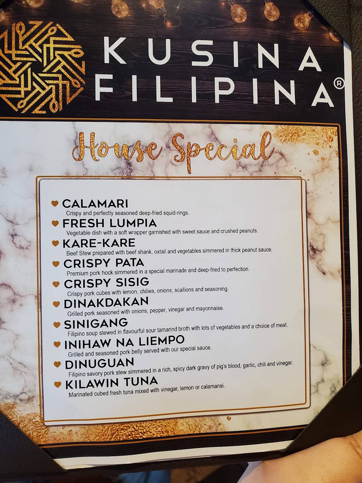 Menu at Kusina Filipina Cerritos restaurant, Cerritos