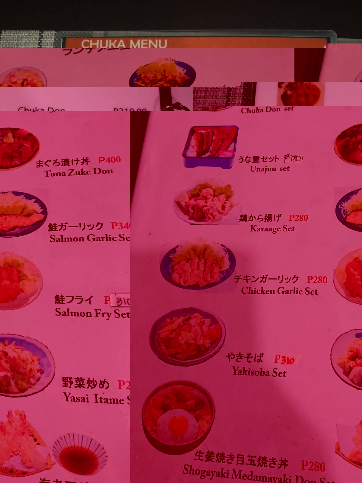 Menu at Kyo Hachi Japanese Restaurant, General Trias