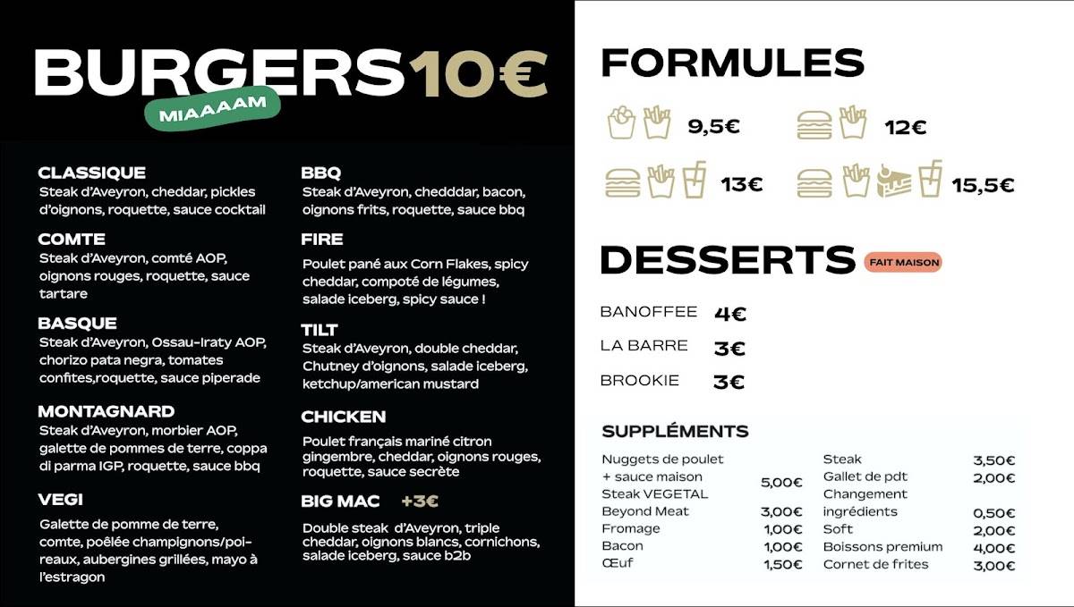 Menu au Les Mecs Au Camion restaurant, Toulouse, 37 All. Jules Guesde