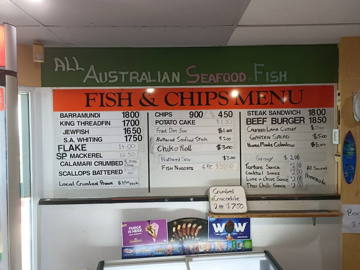 Menu at Fin & Tonic NT restaurant, Larrakeyah