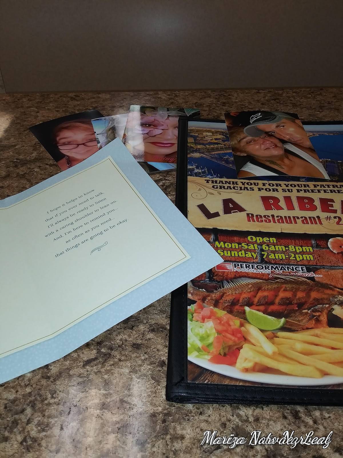 Menu at La Ribera restaurant, Corpus Christi, Morgan Ave