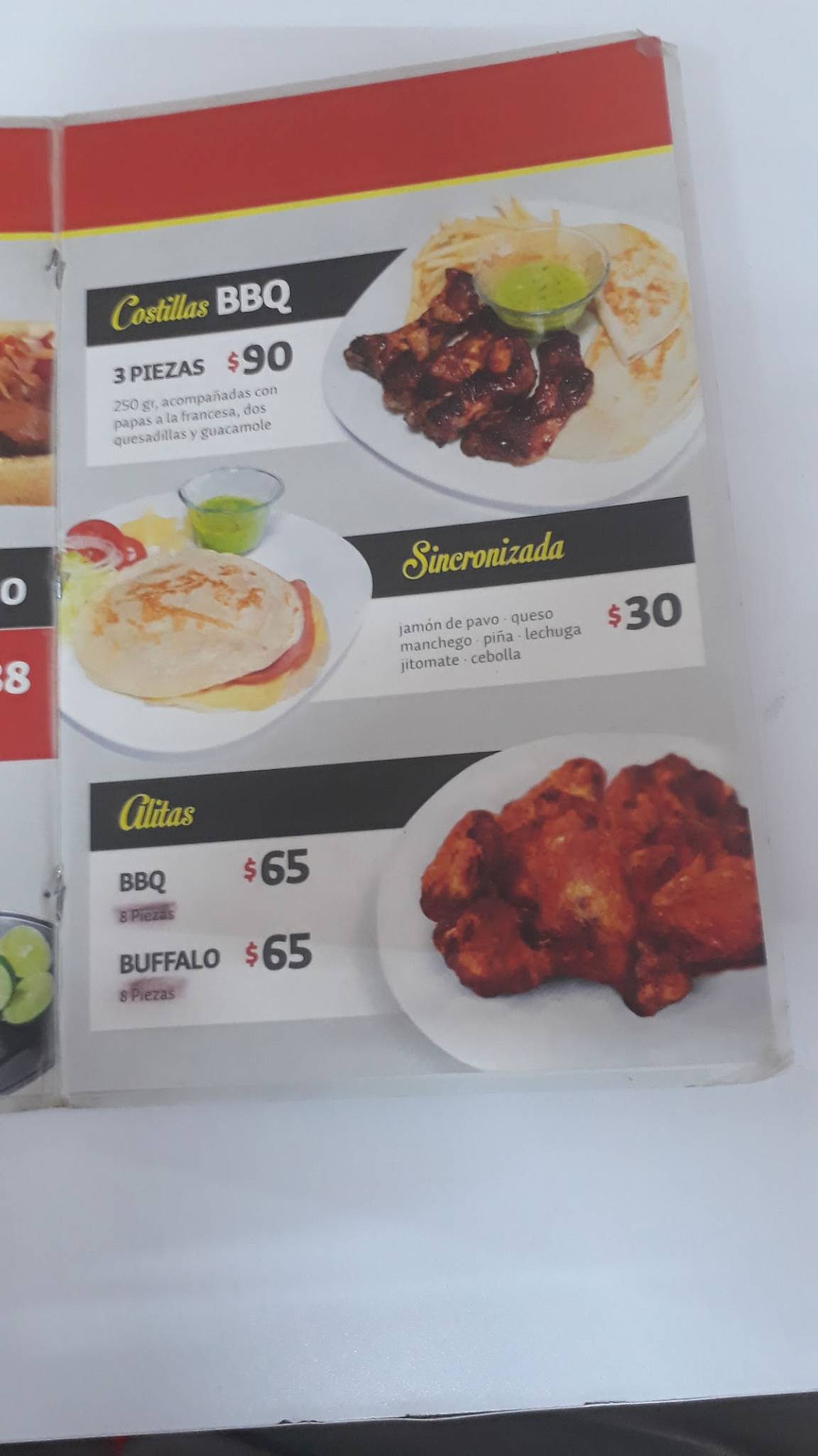 Carta del restaurante La Roca Hamburguesas, Toluca del Lerdo