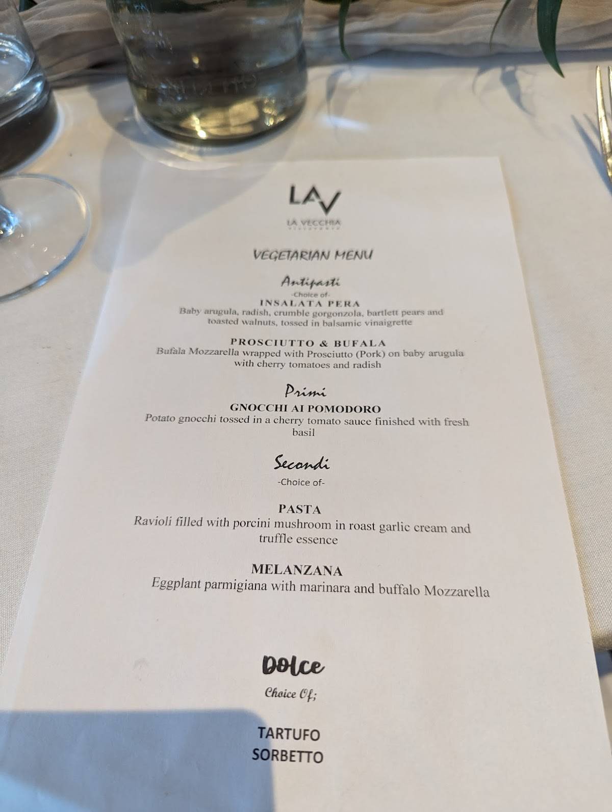 Menu at La Vecchia Restaurant Lakeshore, Toronto, 90 Marine Parade Dr