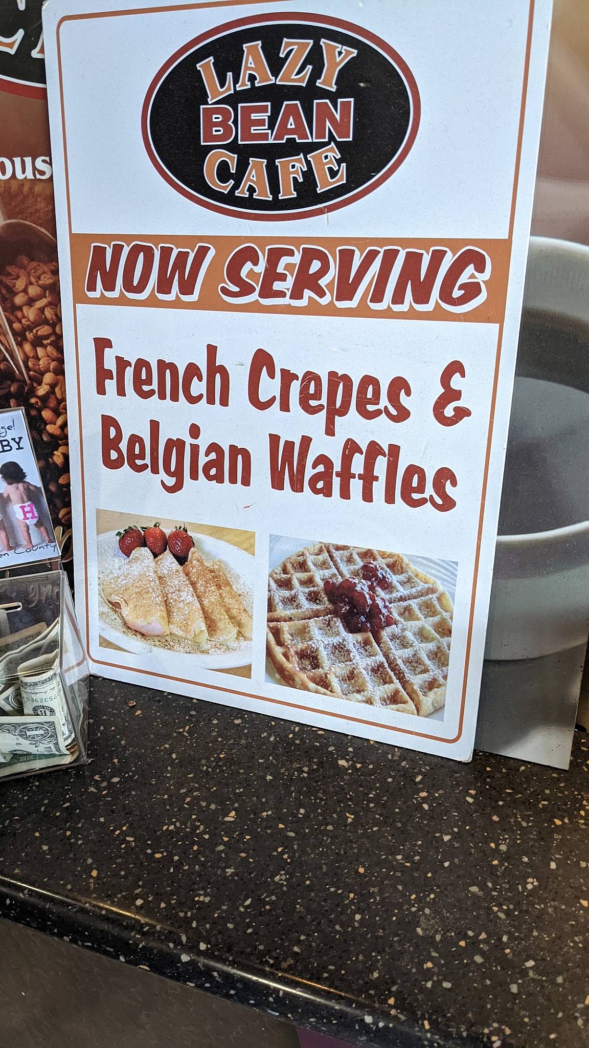Menu at Lazy Bean Cafe, Teaneck
