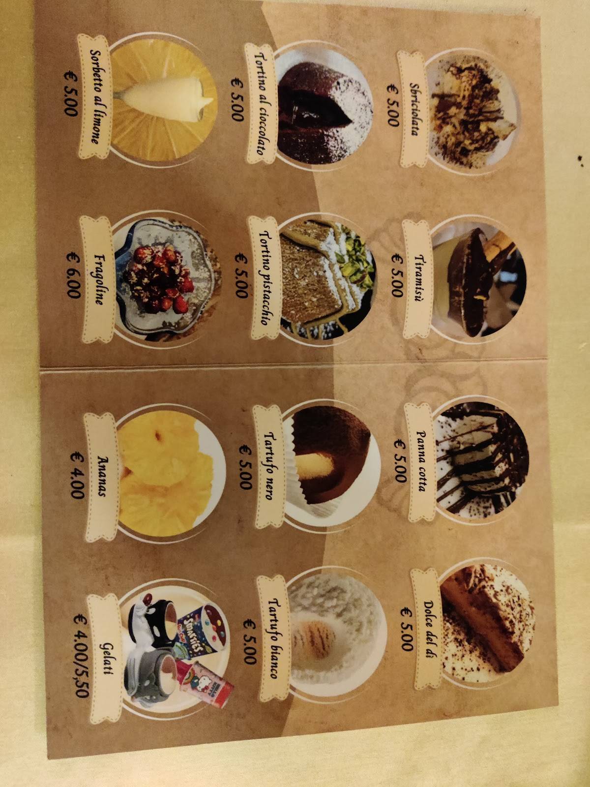 Menu da Le Colombe Da Tiziano ristorante, Rocca Priora