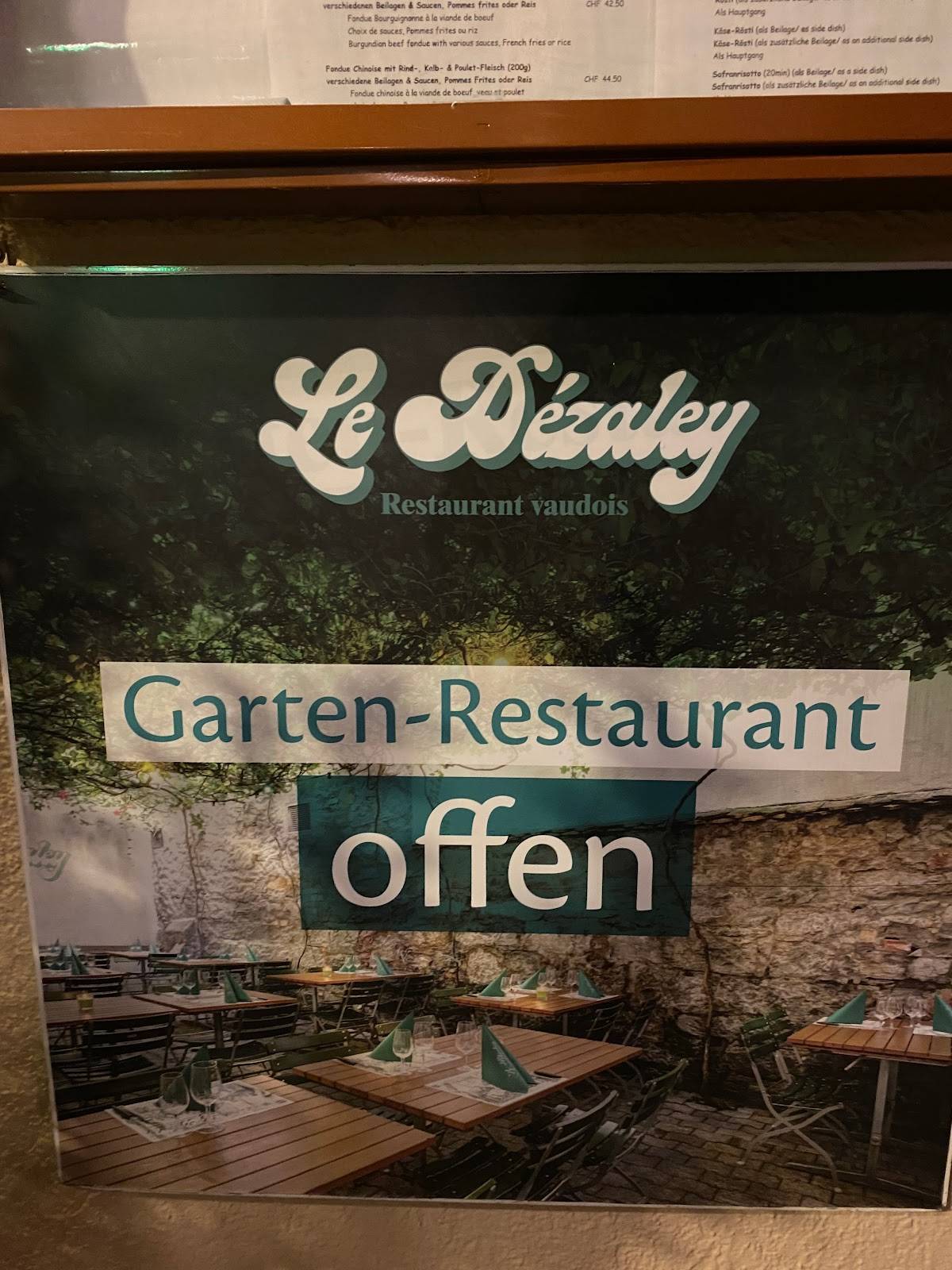 Speisekarte von Restaurant Le Dézaley Zürich, Zürich, Römergasse 7-9