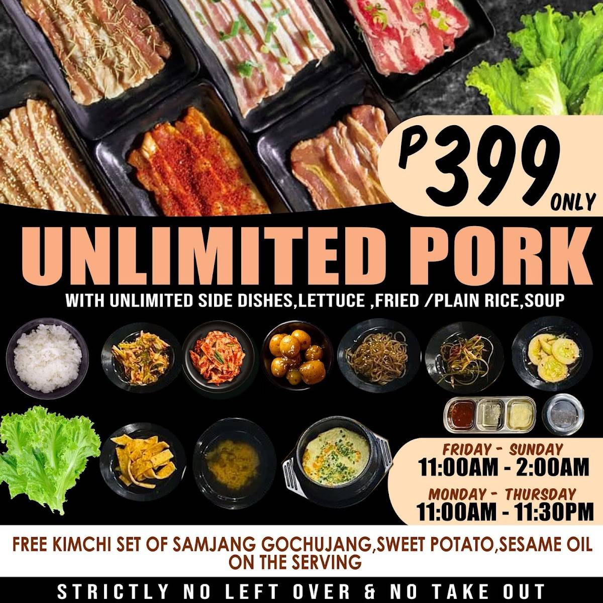 Menu at Little Korea Unlimited Samgyupsal and Street Food restaurant ...
