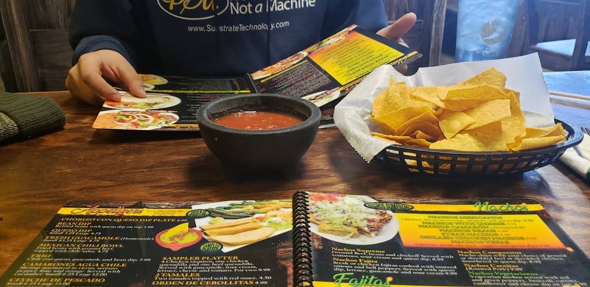 Menu at Little Mexico restaurant, Jacksonville