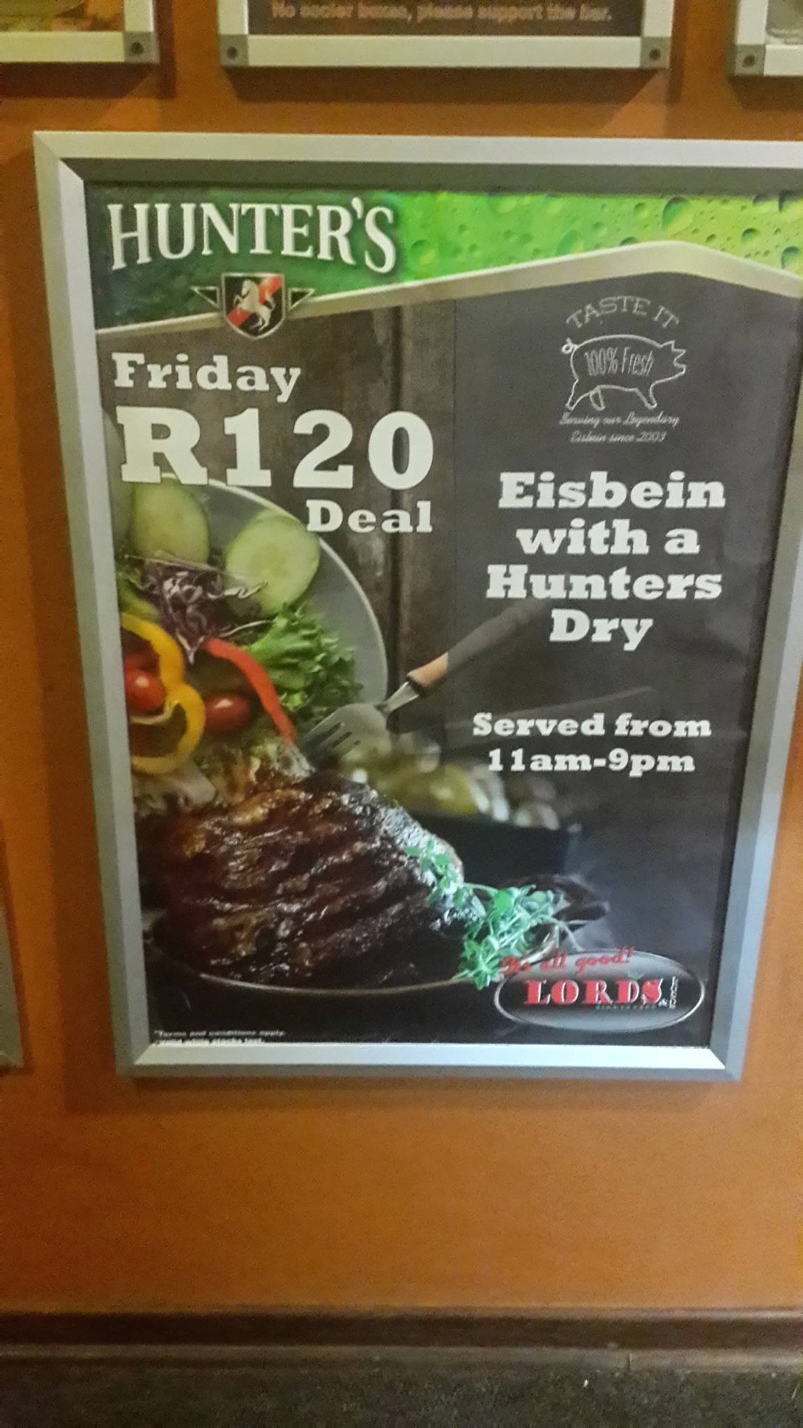 Menu at Lords & Legends Sports Cafe Amanzimtoti, Umlazi
