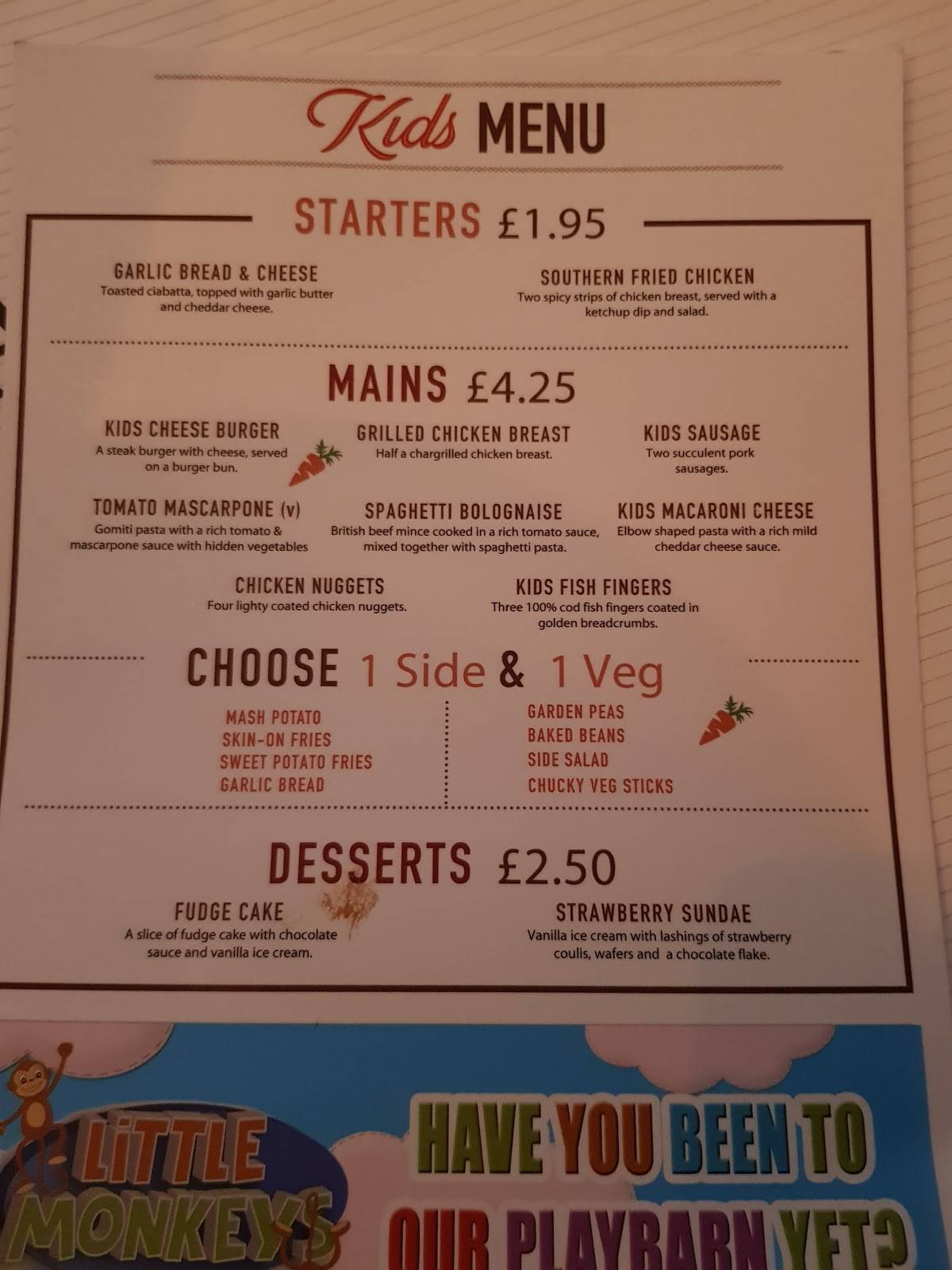 Menu at Saracens Head pub & bar, Lymm, Paddock Ln