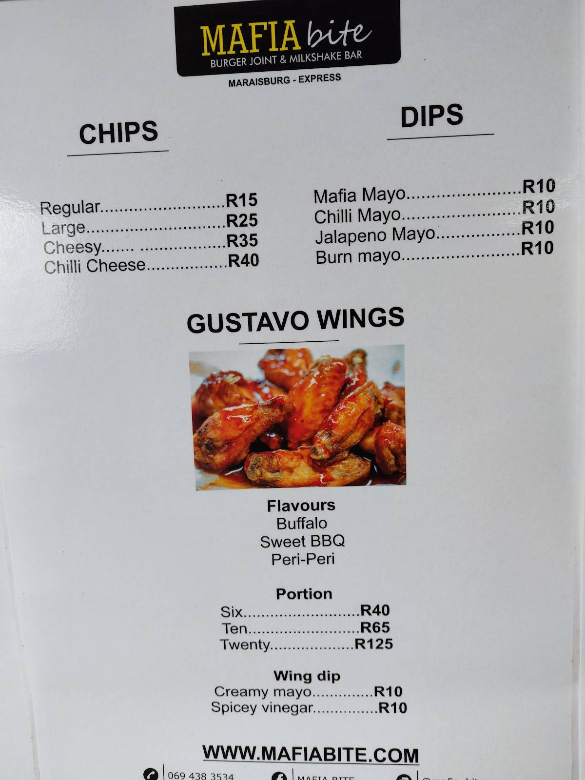 Menu at Mafia Bite - Maraisburg restaurant, Randburg