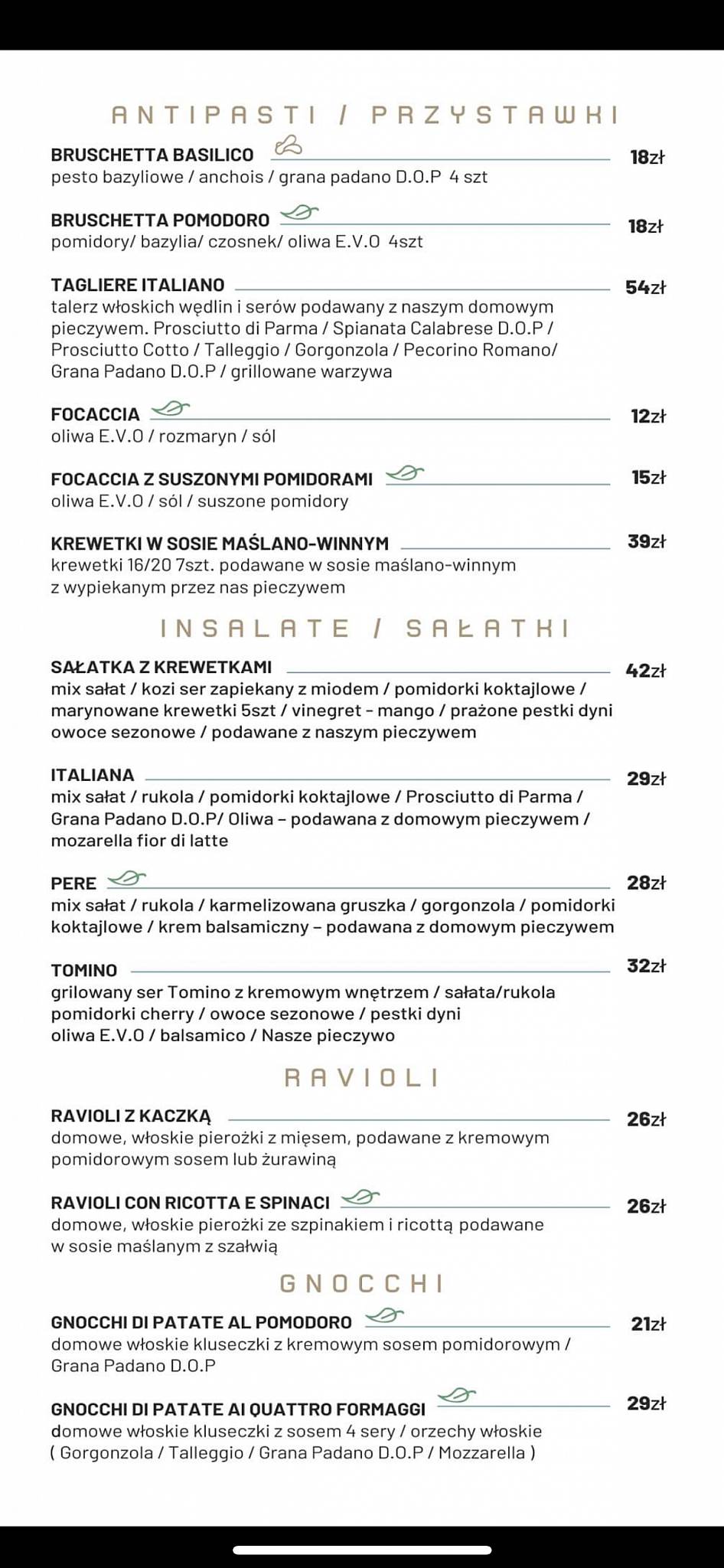 Menu at Mąka w Mieście restaurant, Olkusz