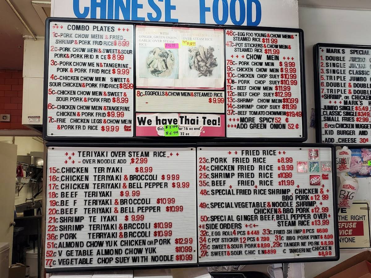 Menu at Mark's Kitchen restaurant, Fresno
