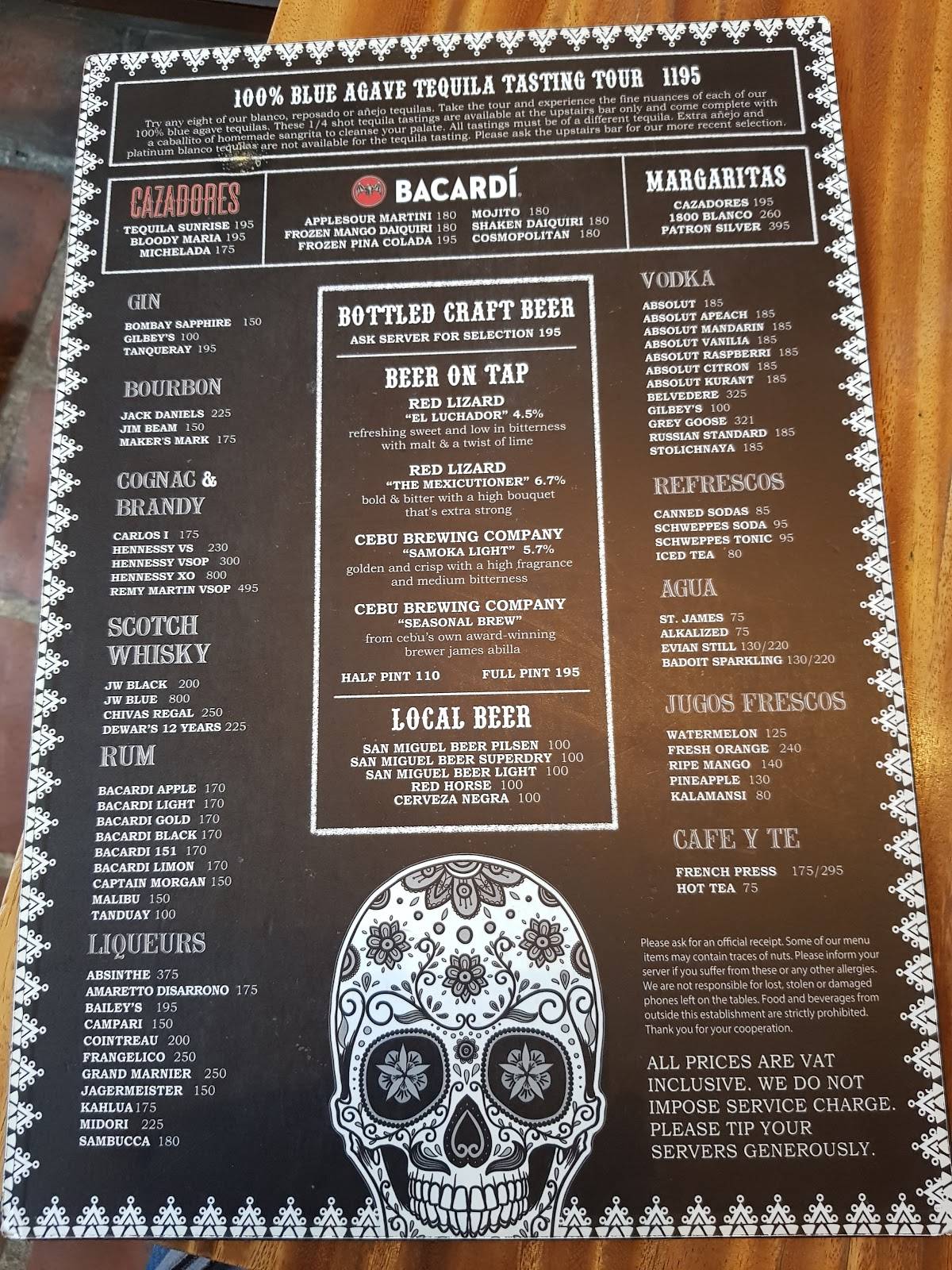 Menu at Maya Mexican Restaurant, Cebu City, Crossroads Mall