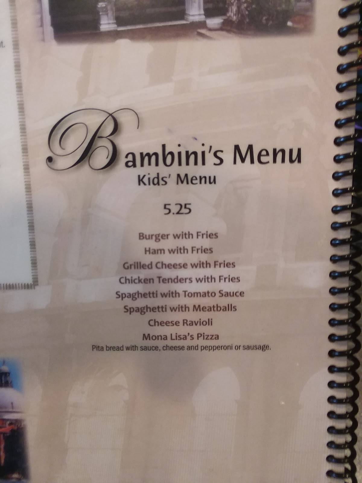 Menu at Little Italy Pizzeria, McCormick