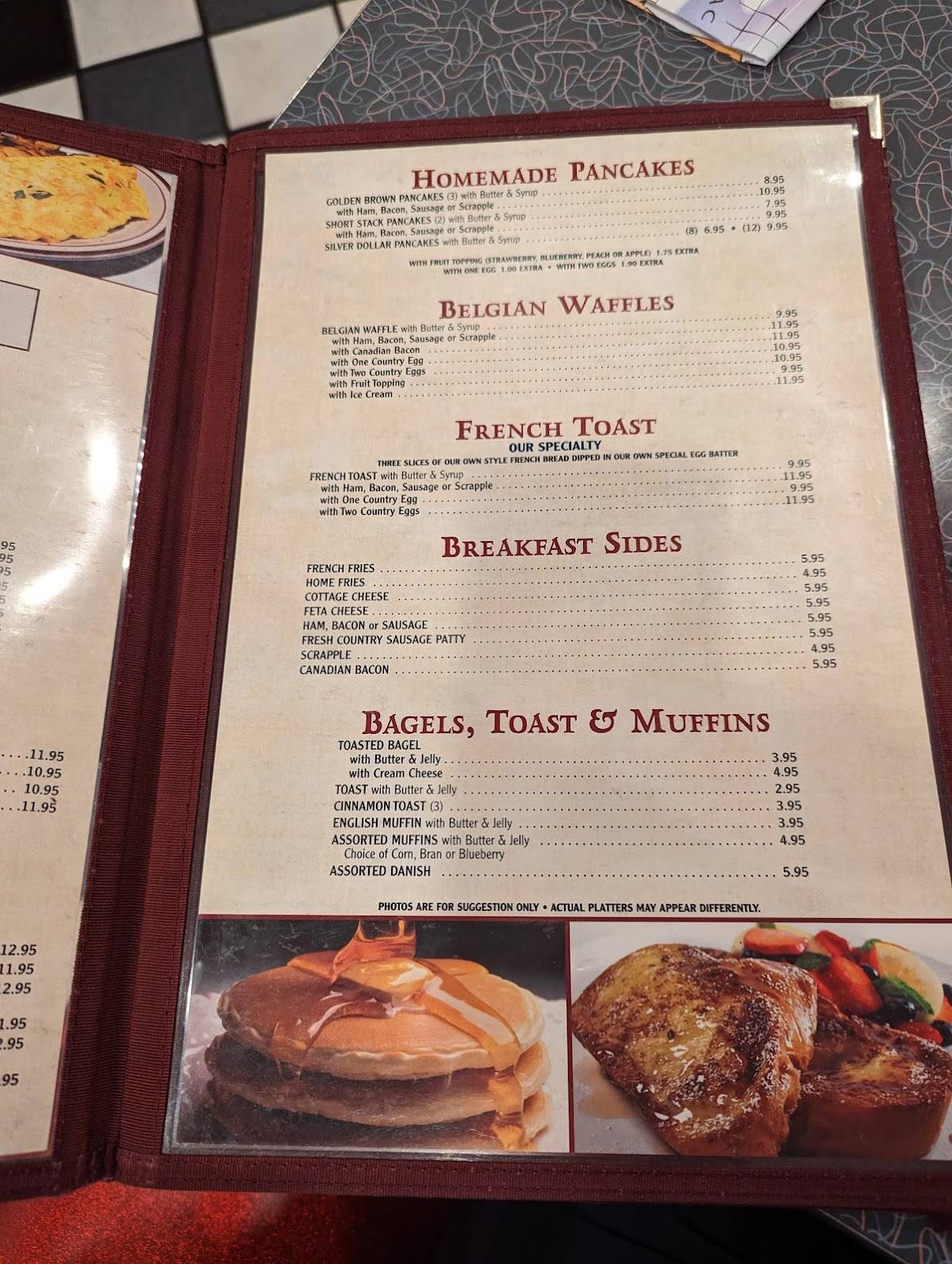 Menu at Mountain View Diner fast food, Frederick