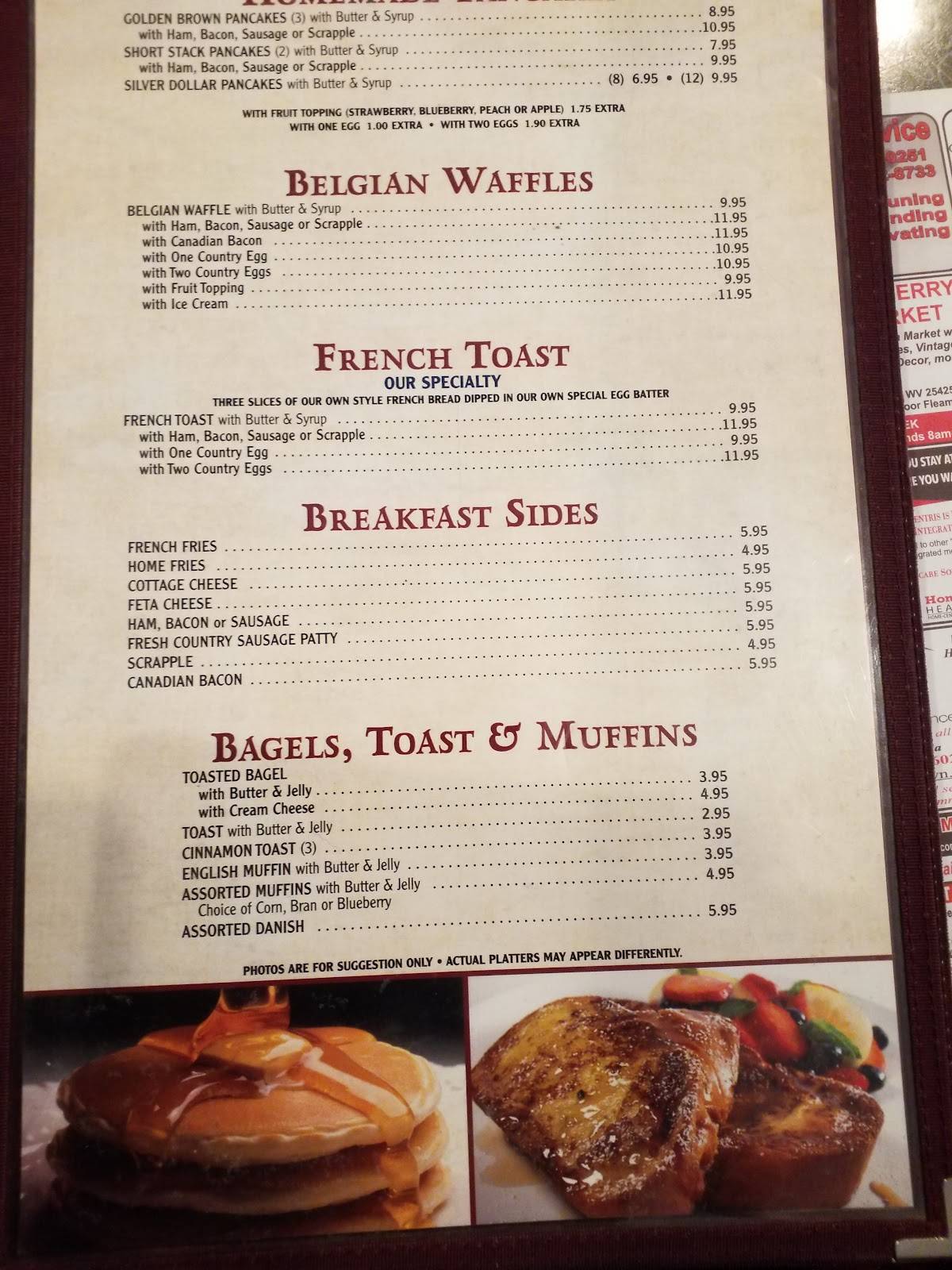 Menu at Mountain View Diner fast food, Frederick