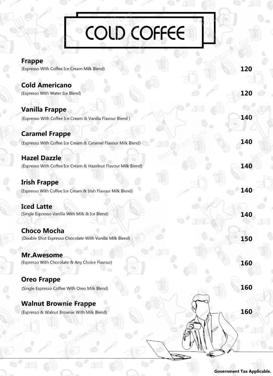 Menu at Mr. Cafe, Surat