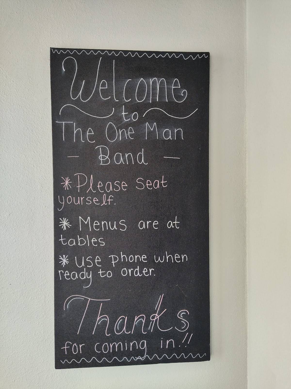 Menu at One Man Band Diner restaurant, Nephi, UT-132
