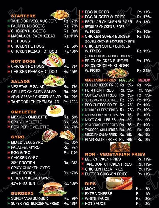 Menu at New York Street Food, Hyderabad