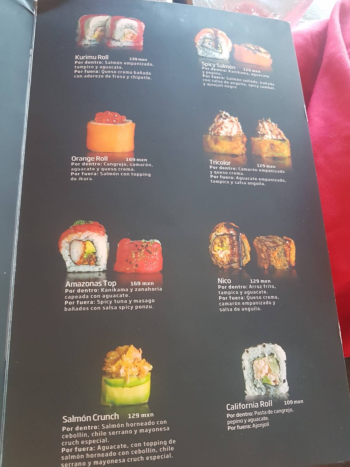 Carta del restaurante Nikkori Sushi Plaza Andenes, Hermosillo
