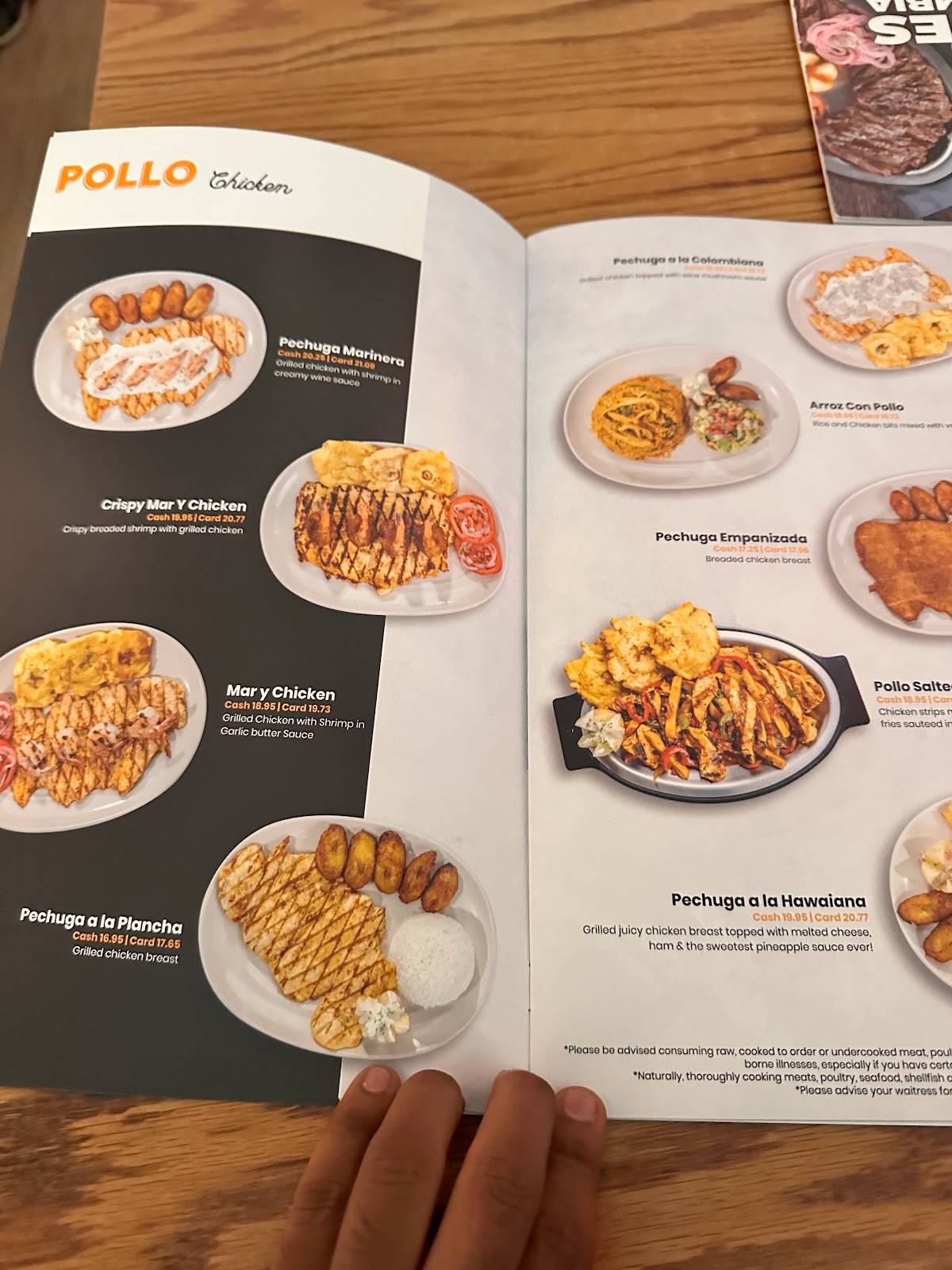 Menu at Noches de Colombia Hackensack restaurant, Hackensack, 382 Main St