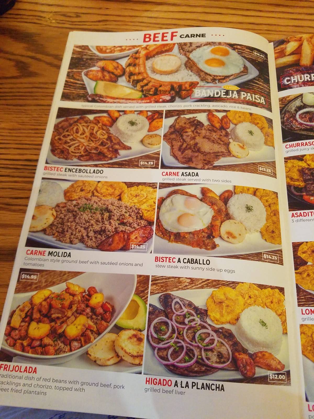 Menu at Noches de Colombia Hackensack restaurant, Hackensack, 382 Main St
