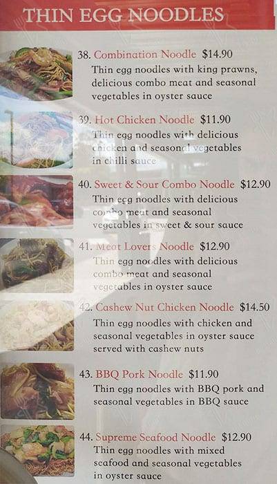 Menu at Noodle & Rice Goodna fast food, Goodna