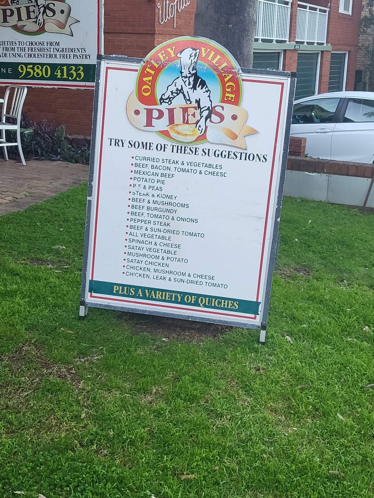 Menu at Oatley Village Pie Shop restaurant, Oatley