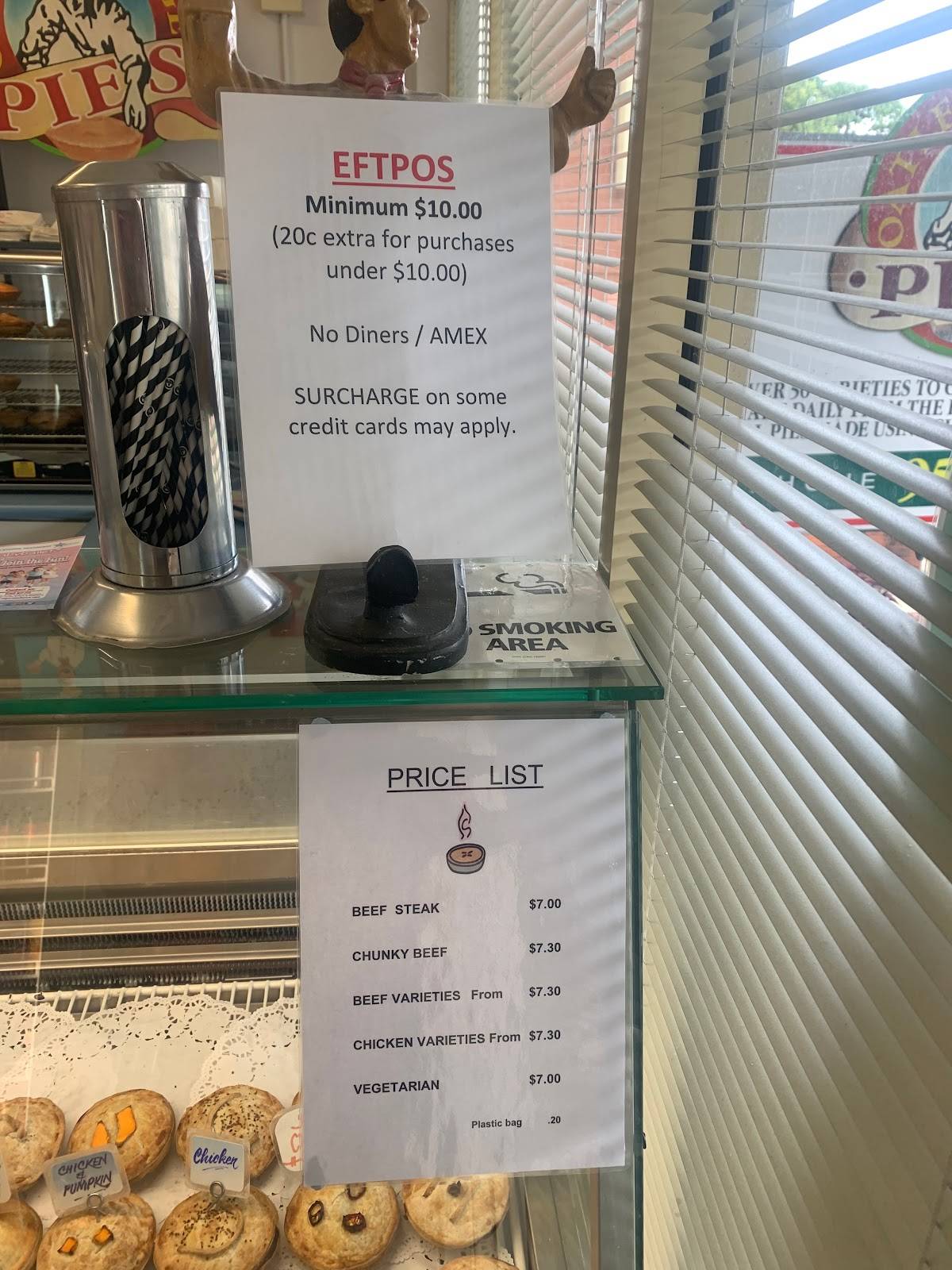 Menu at Oatley Village Pie Shop restaurant, Oatley