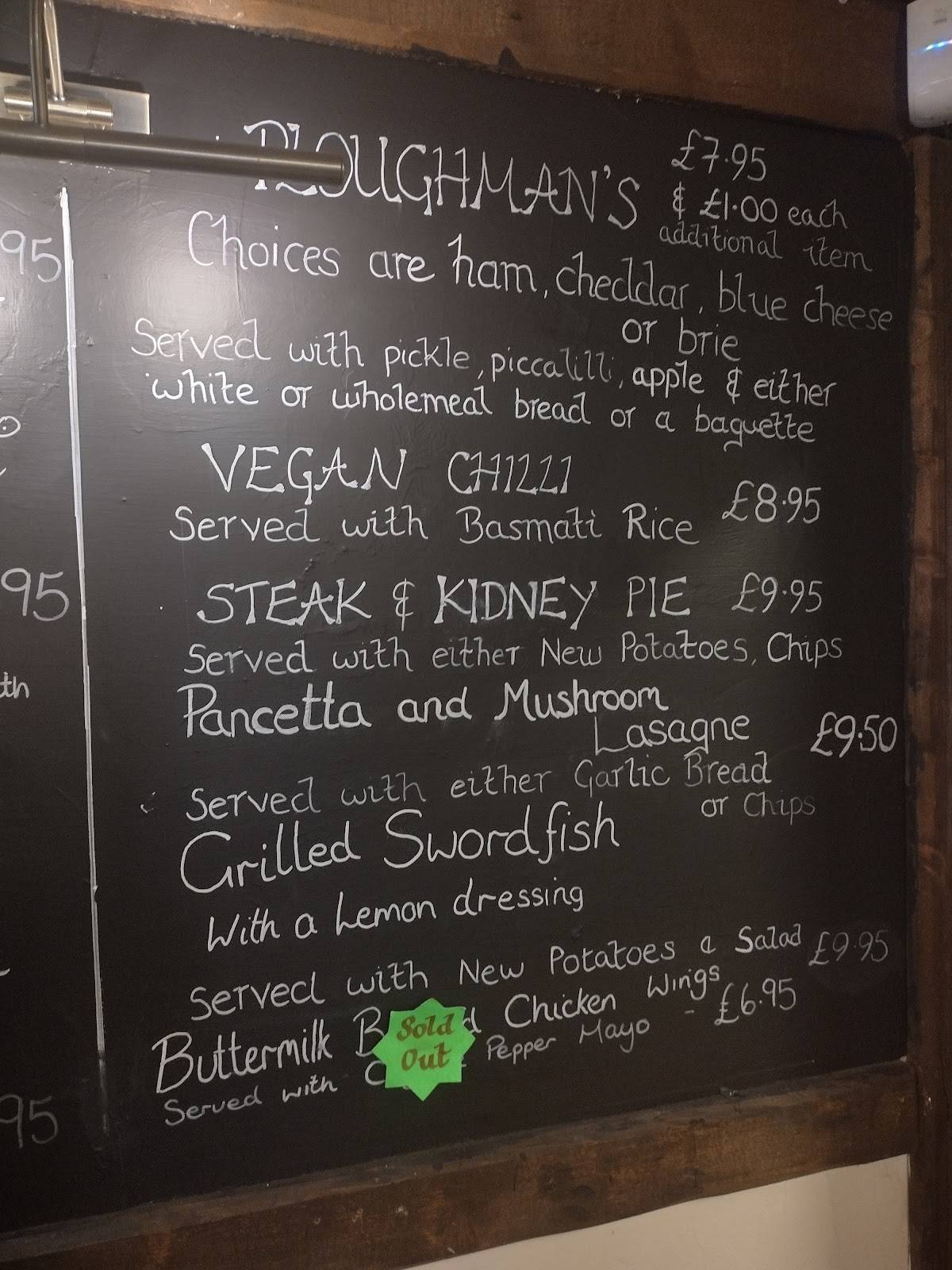 Menu at Old Boot Inn pub & bar, Seaford