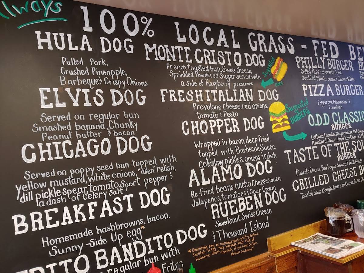 Menu at Old Dominion Doggery & Burger Shoppe restaurant, Strasburg