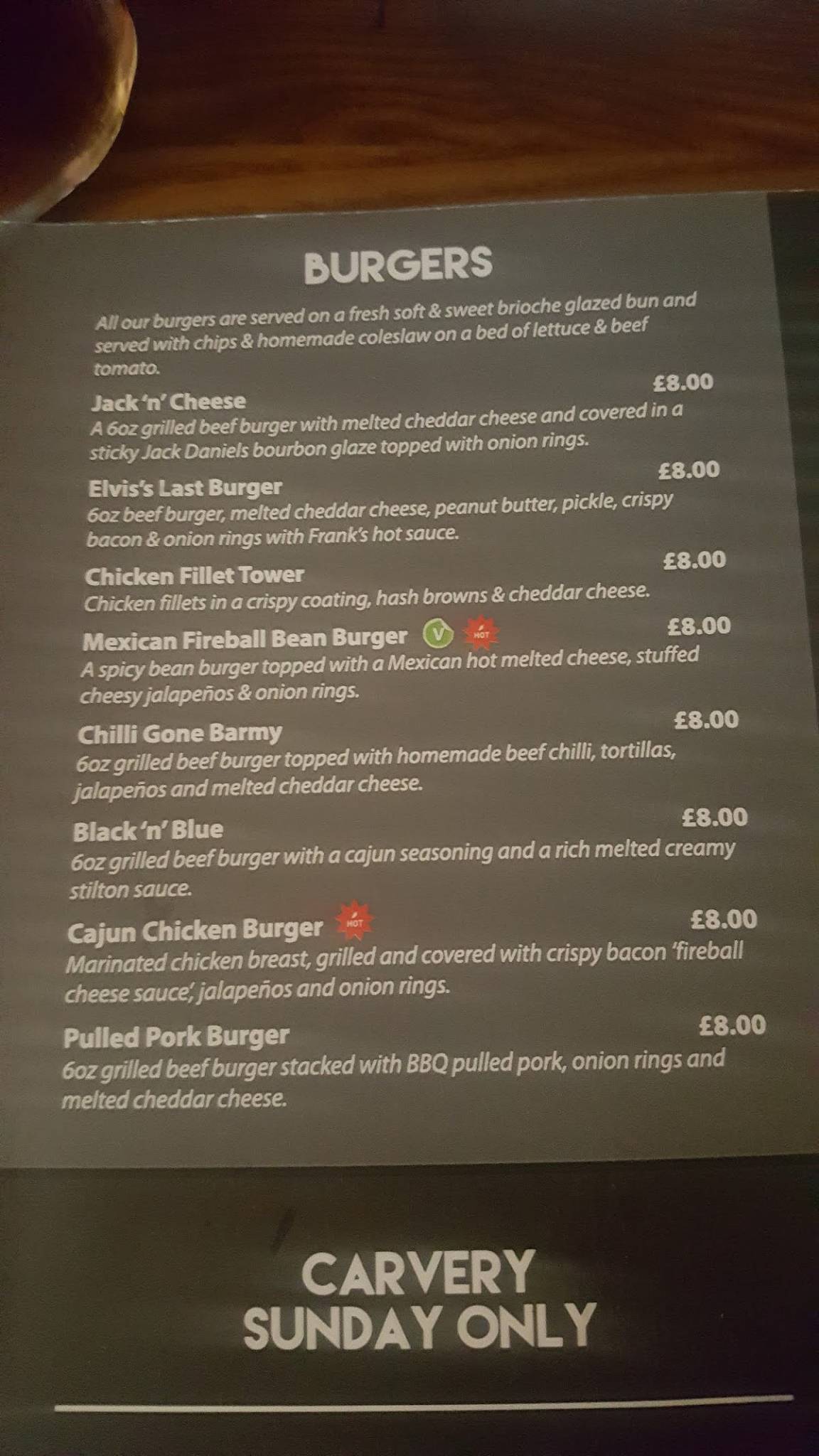Menu at Old Horns Inn pub & bar, Sheffield