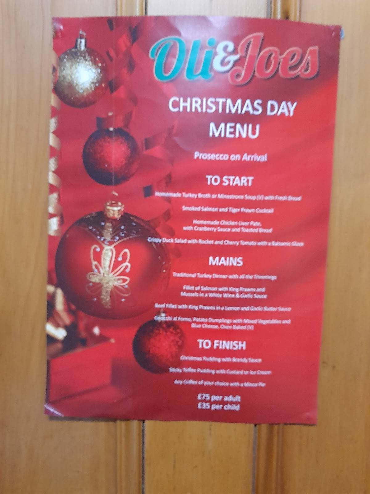 Menu at Oli & Joe's Westerhope restaurant, Newcastle upon Tyne, 429 ...