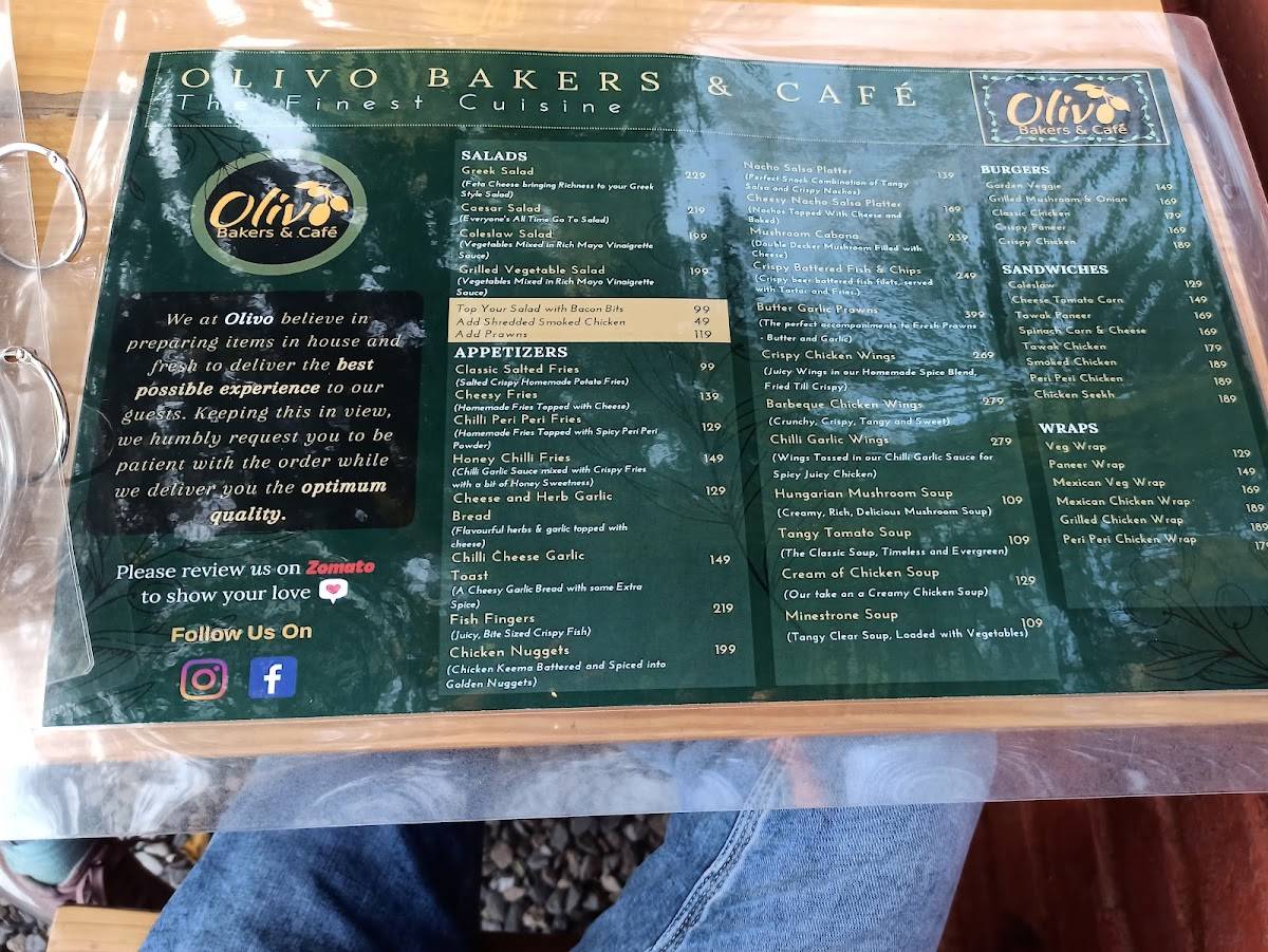 Menu at Olivo Bakers & Café, Dehradun