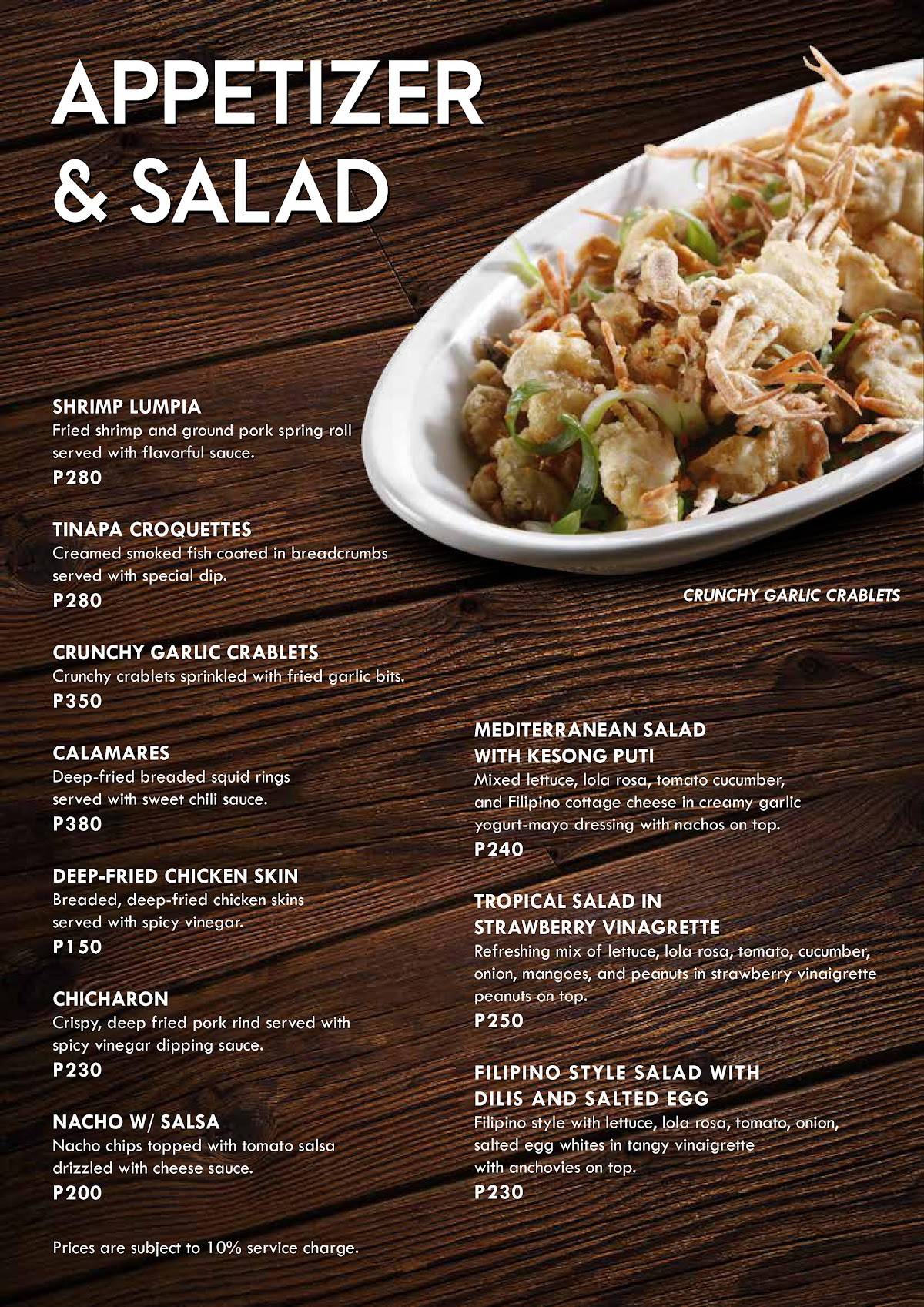 Menu at Ombu Kusina restaurant, Quezon City, 91 - 93
