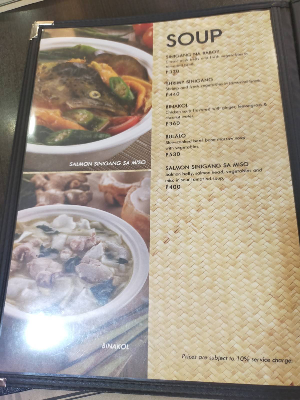 Menu at Ombu Kusina restaurant, Quezon City, 91 - 93