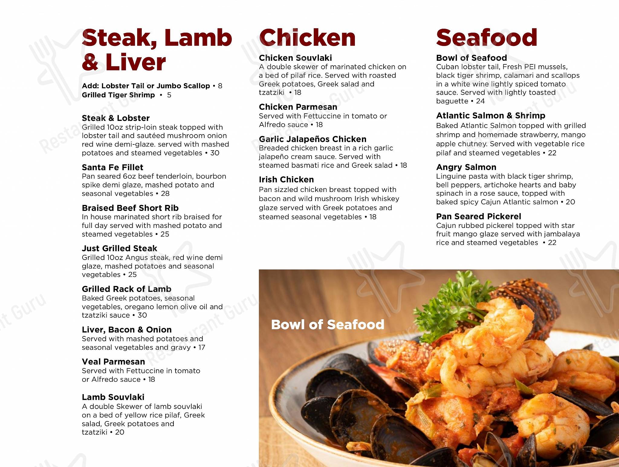 Menu at One Eyed Jack Peterborough pub & bar, Peterborough