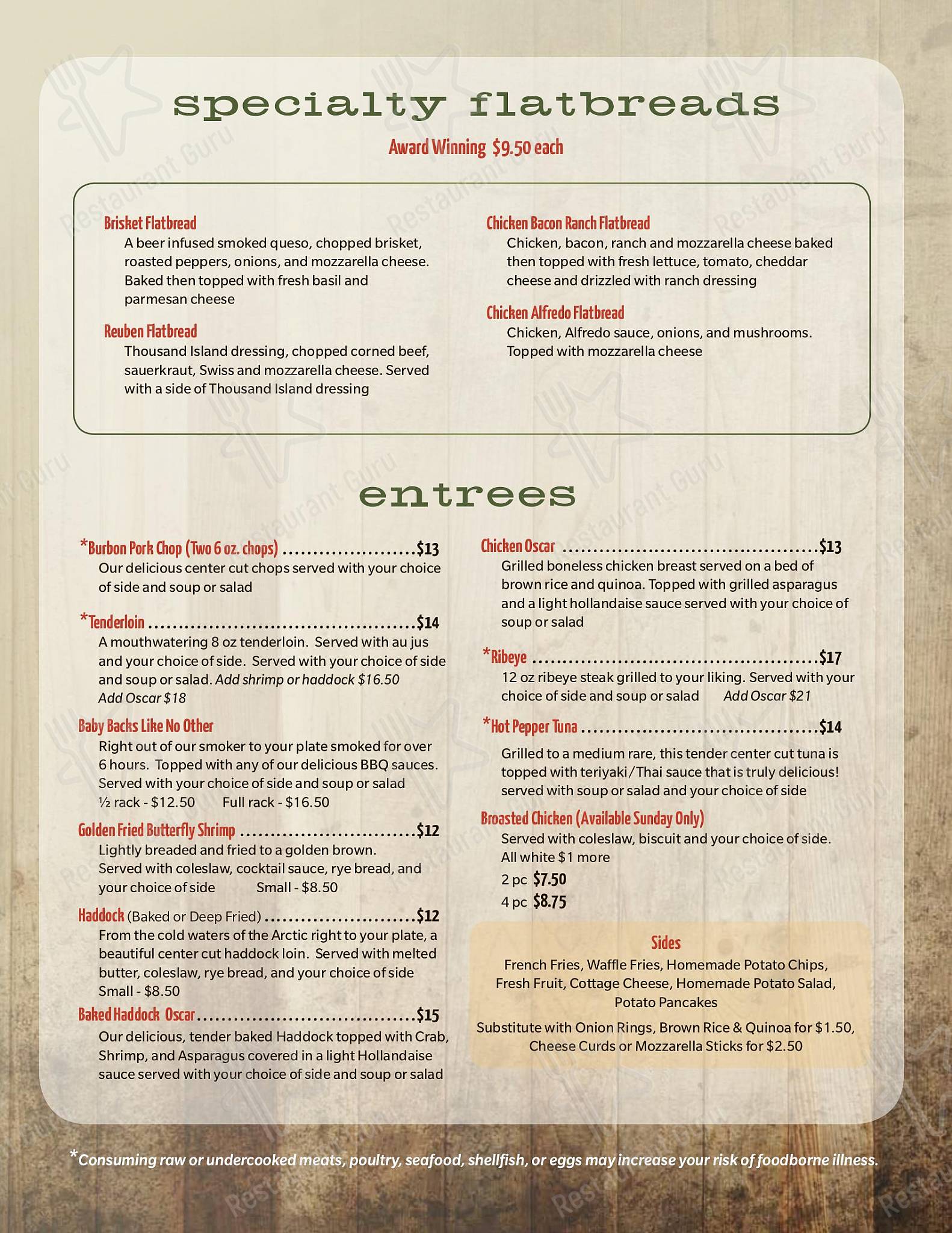 Menu at The Outpost pub & bar, Sherwood